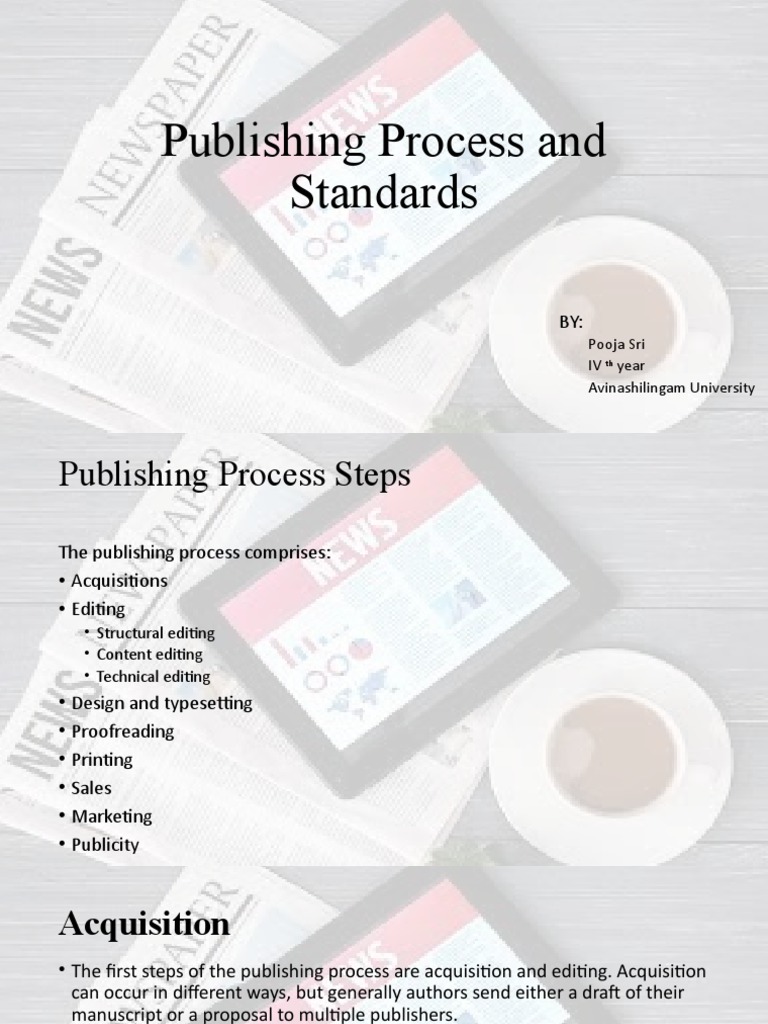 Publishing Process and Standards | PDF | International Standard Serial ...