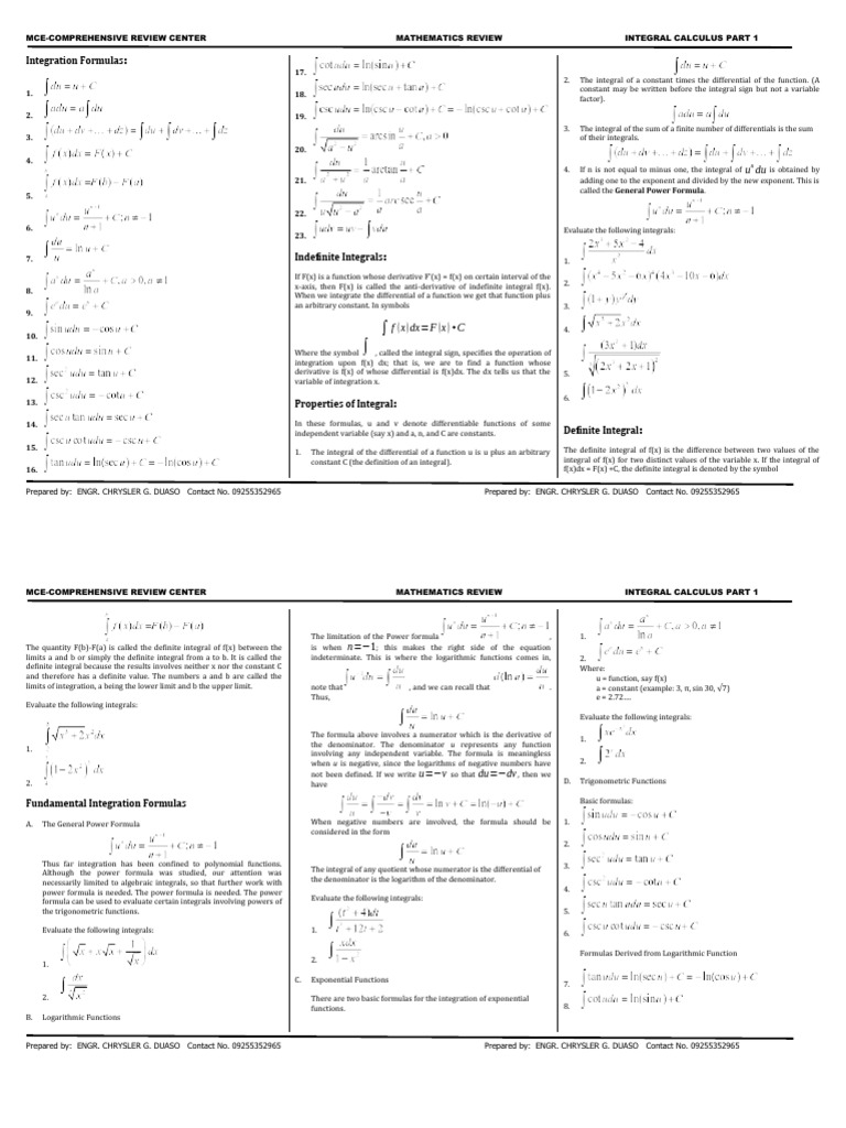 CRC-Integral Calculus 1 | PDF | Integral | Function (Mathematics)