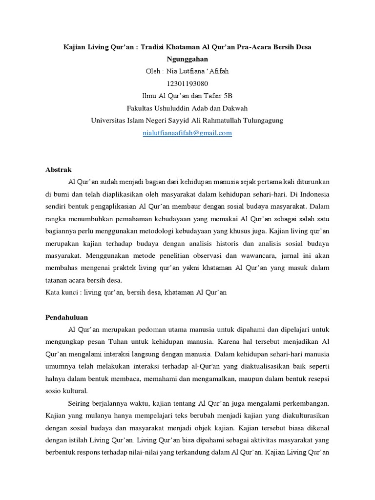 Tradisi Khataman di Desa Ngunggahan | PDF