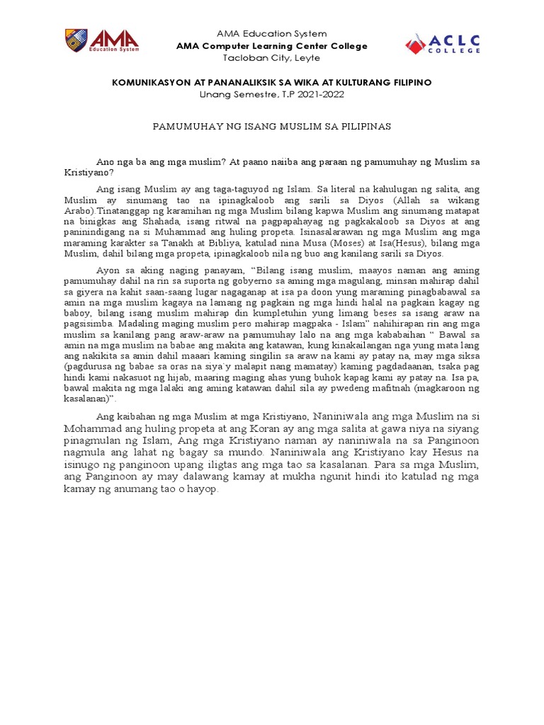 Sanaysay Format | PDF