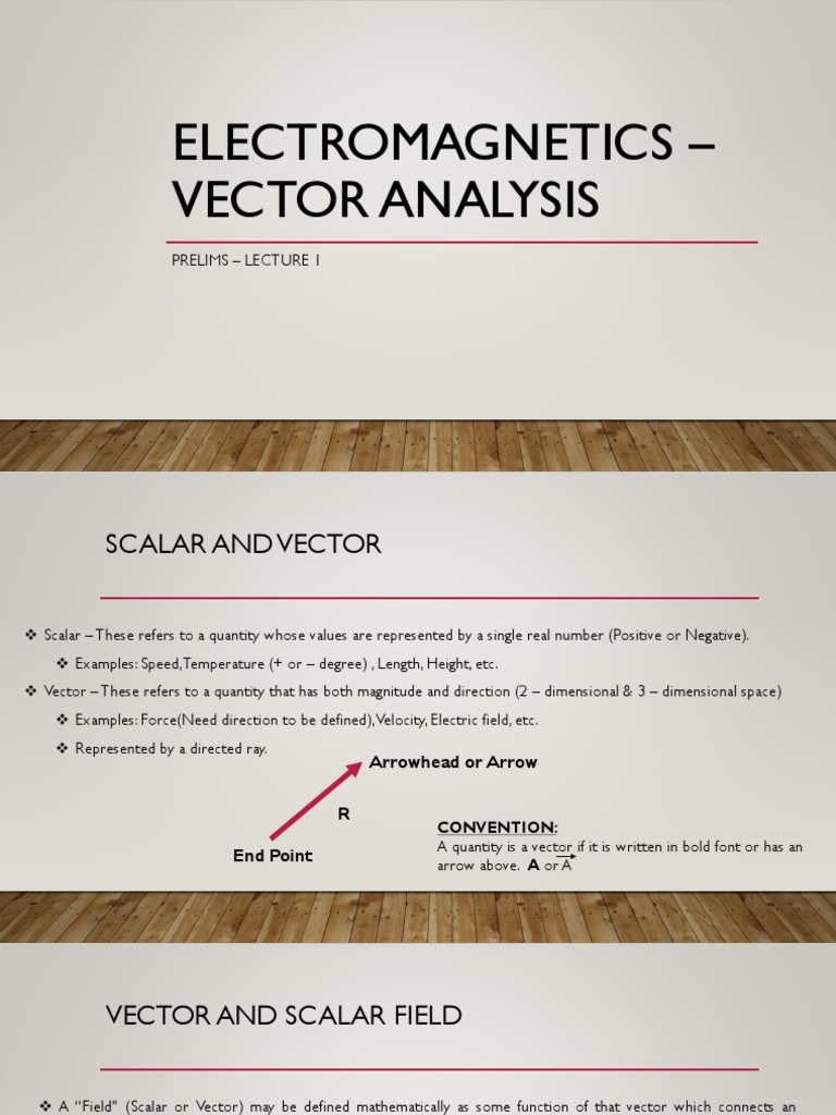 Scalar and Vector Analysis Overview | PDF | Euclidean Vector ...