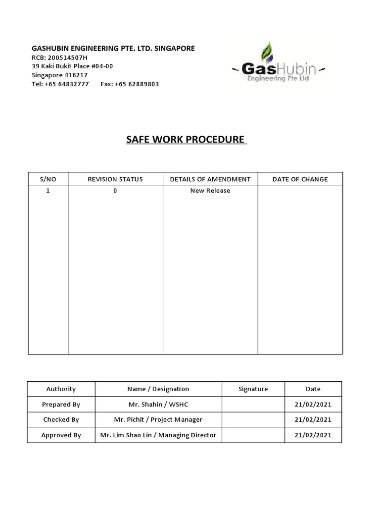 SWP - Template | PDF
