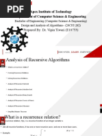 DAA Recurrence Relation | PDF | Recurrence Relation | Algebra