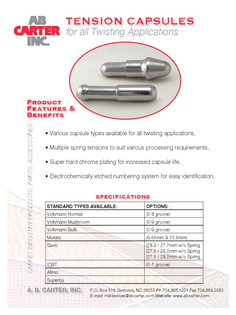 Tension Capsules: For All Twisting Applications | PDF