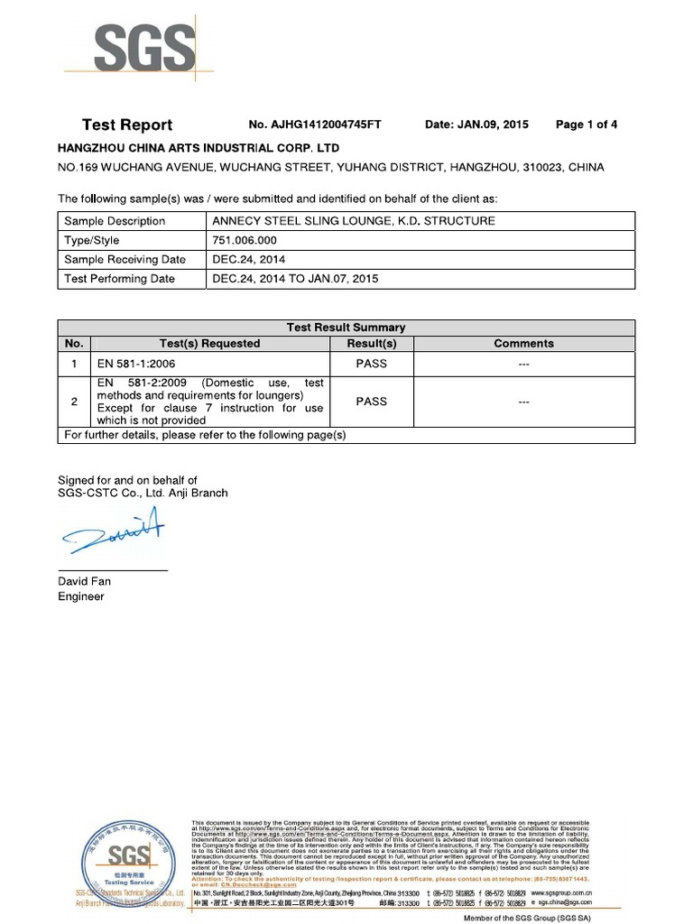 Test Report - 1 - EN-581-2 - en | PDF