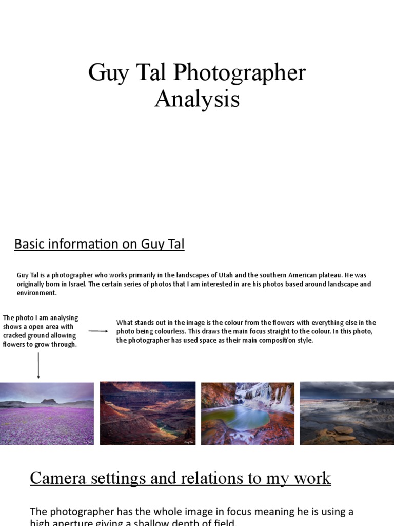 Guy Tal Photographer Analysis | PDF