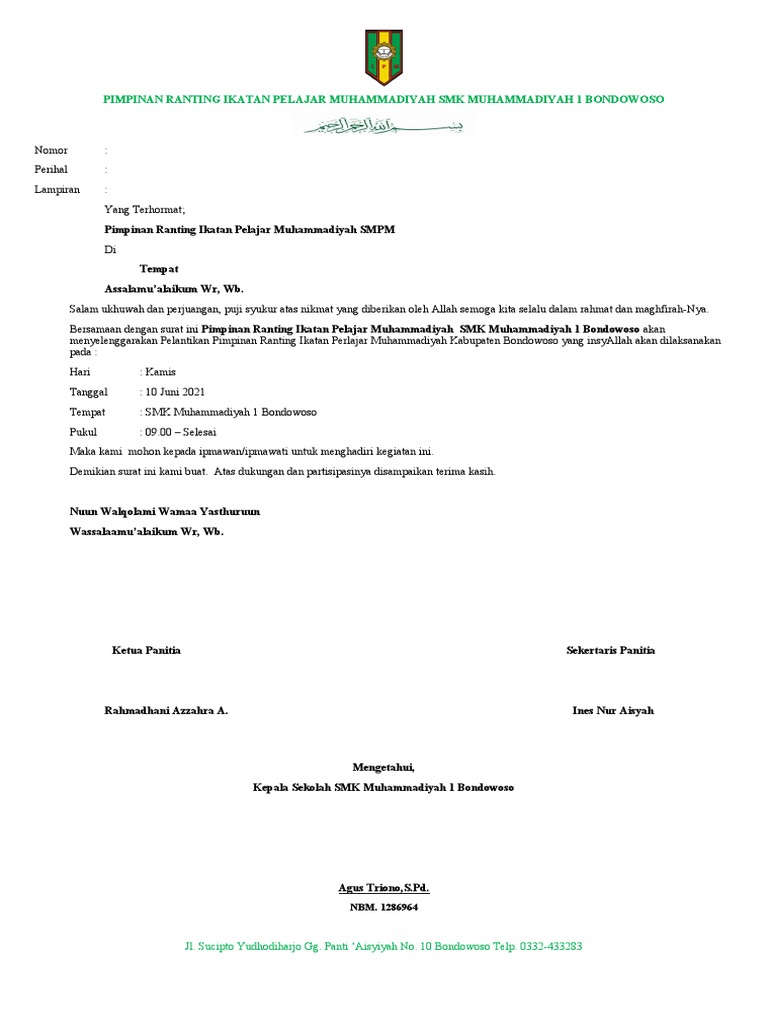 Surat Undangan IPM | PDF | Karier & Perkembangan | Kesehatan Holistik