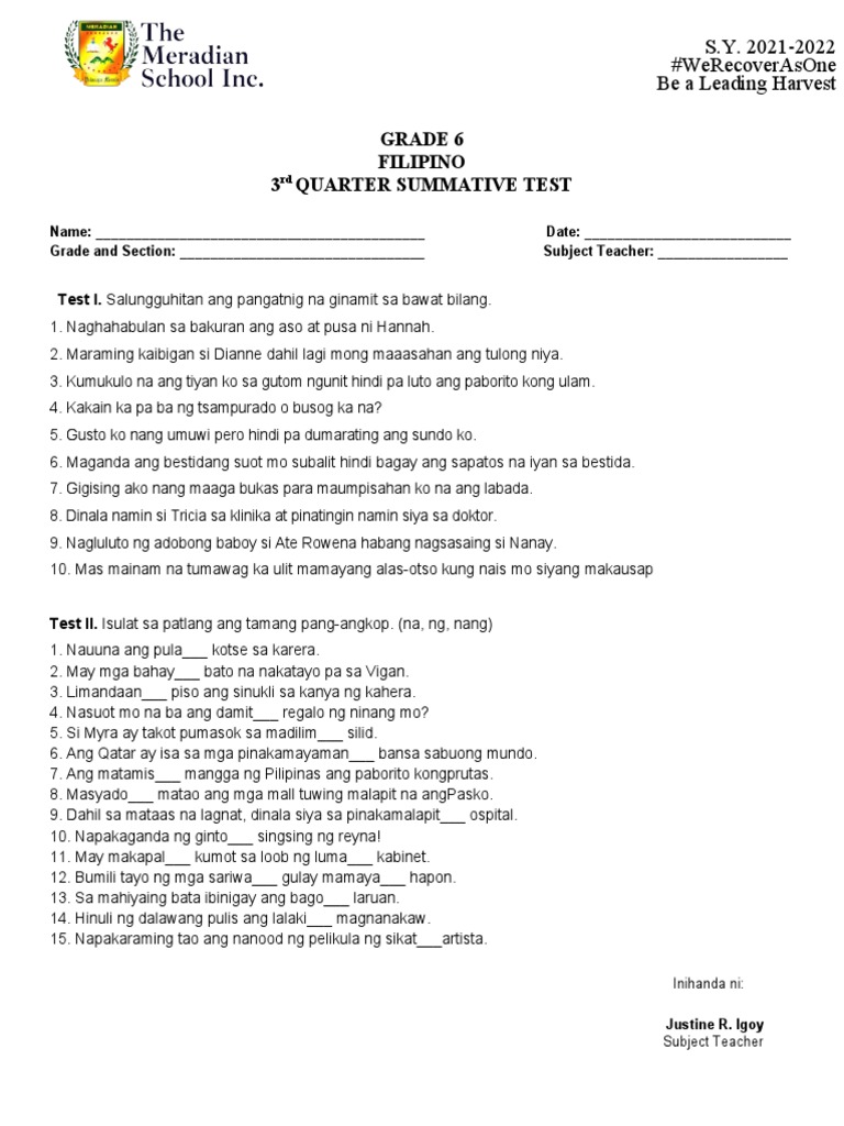 Filipino 6 | PDF