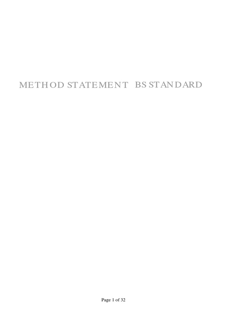 BS Standard Method Statement for Scaffolding Works | PDF | Scaffolding ...