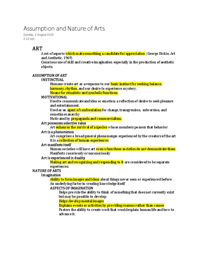 Art Appreciation | PDF | Aesthetics | Paintings