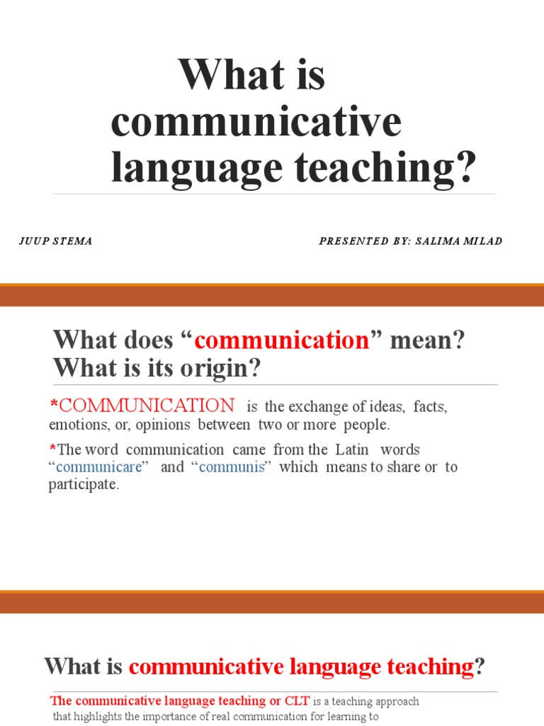 What Is Communicative Language Teaching | PDF | Communication ...
