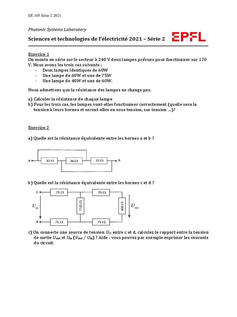 Série 2 | Descargar gratis PDF | Quantité | Grandeur physique