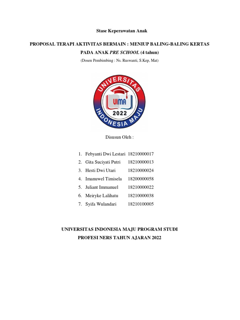Proposal Tab-Meniup Baling-Baling | PDF