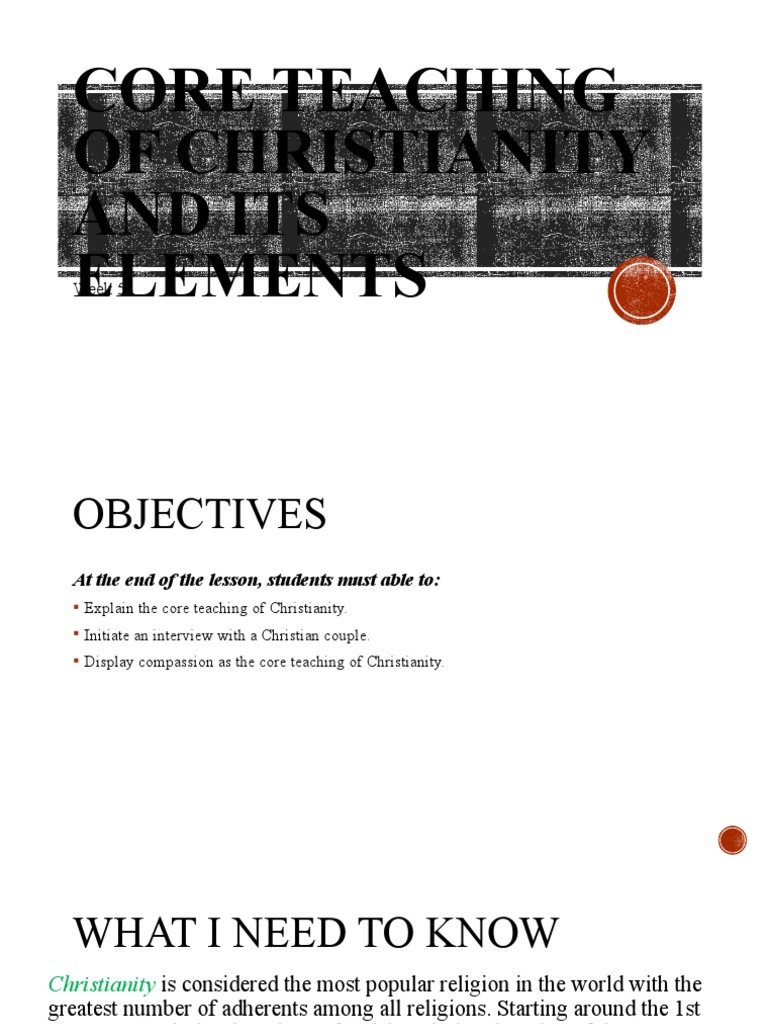 Core Teachings of Christianity: An Analysis of the Central Beliefs ...