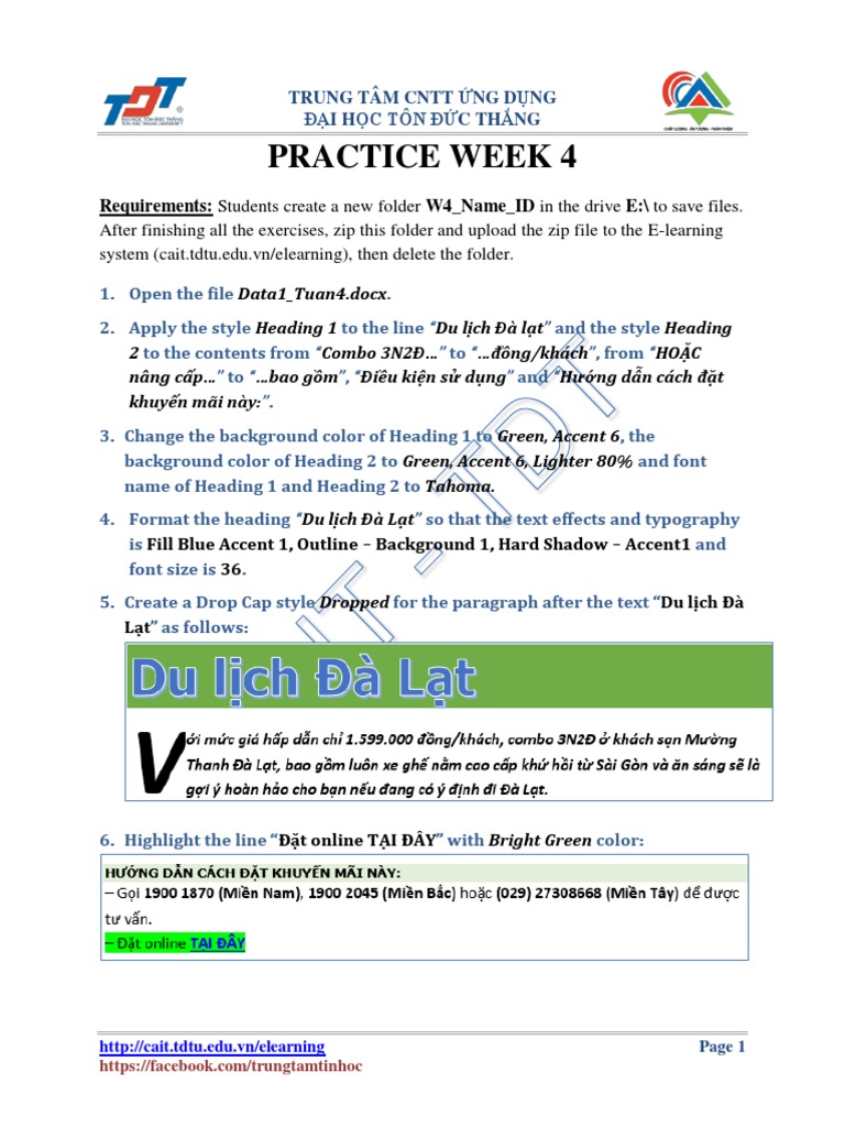 Practice Week 4: Requirements: Students Create A New Folder W4 - Name ...