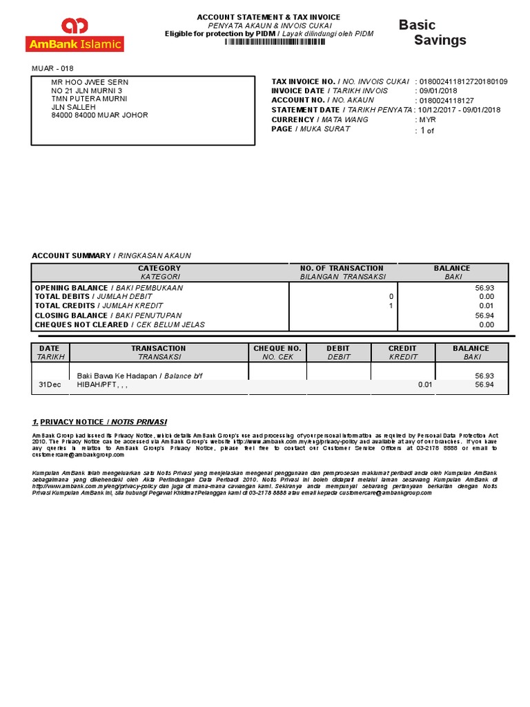 Bank Statement PDF Dikonversi | PDF