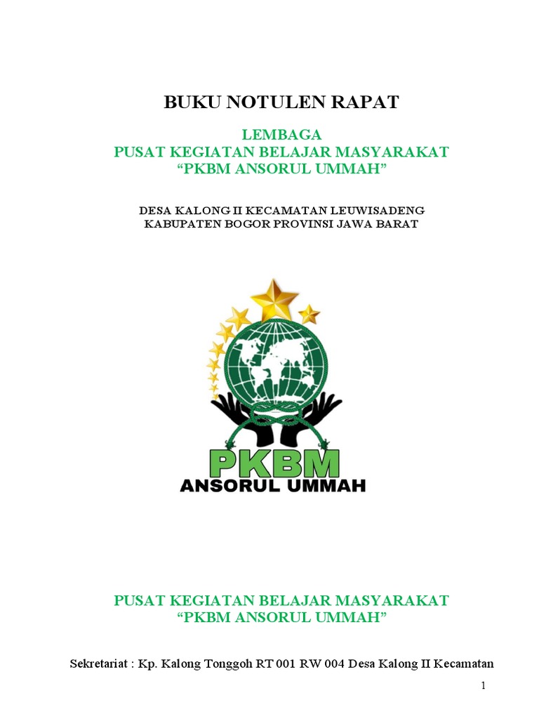 Contoh Format Notulen Rapat | PDF