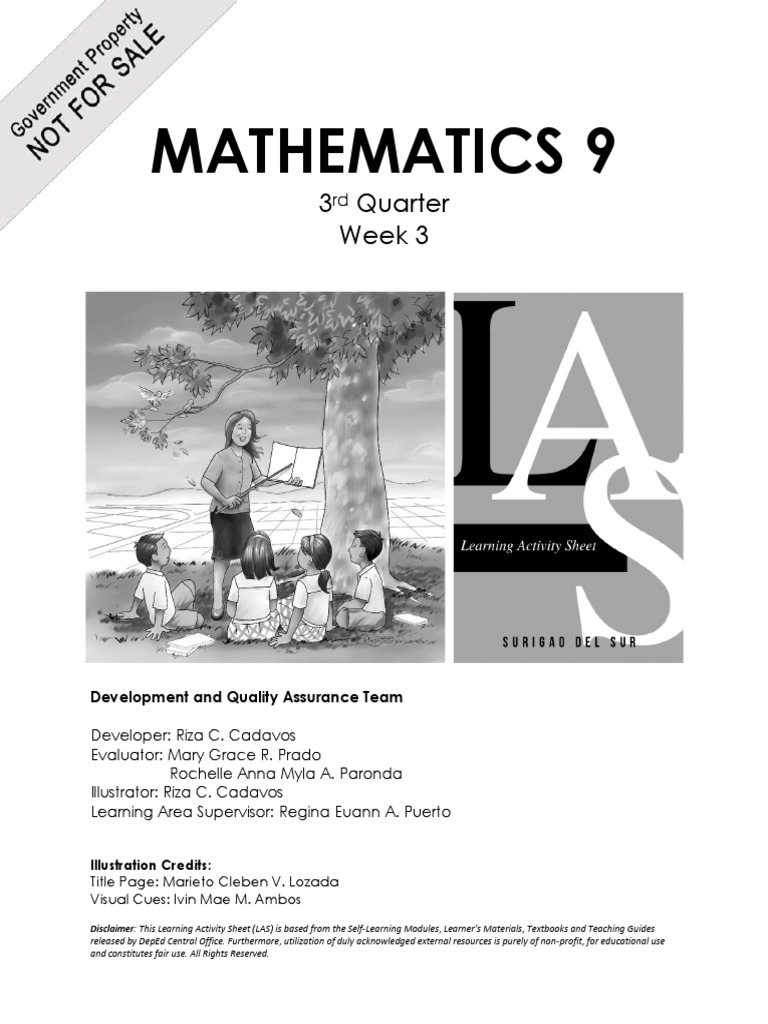 Mathematics 9: 3 Quarter Week 3 | Download Free PDF | Perpendicular ...