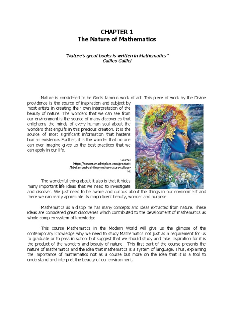 The Nature of Mathematics: "Nature's Great Books Is Written in ...