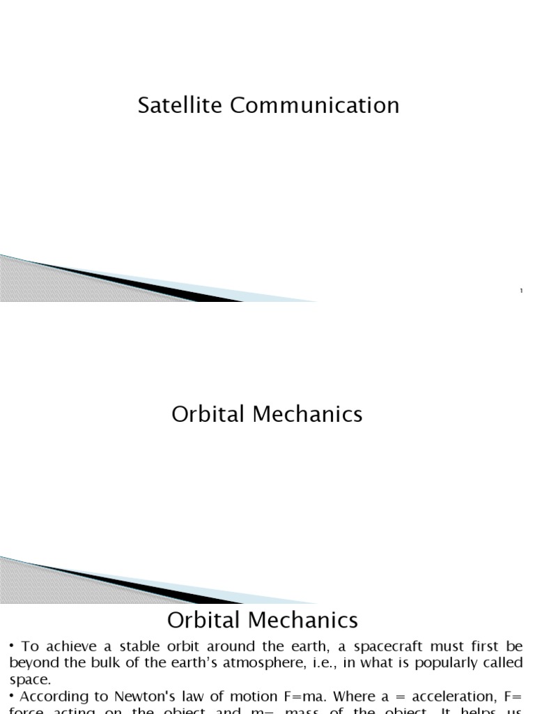 Satellite Orbital Mechanics | PDF | Orbit | Acceleration
