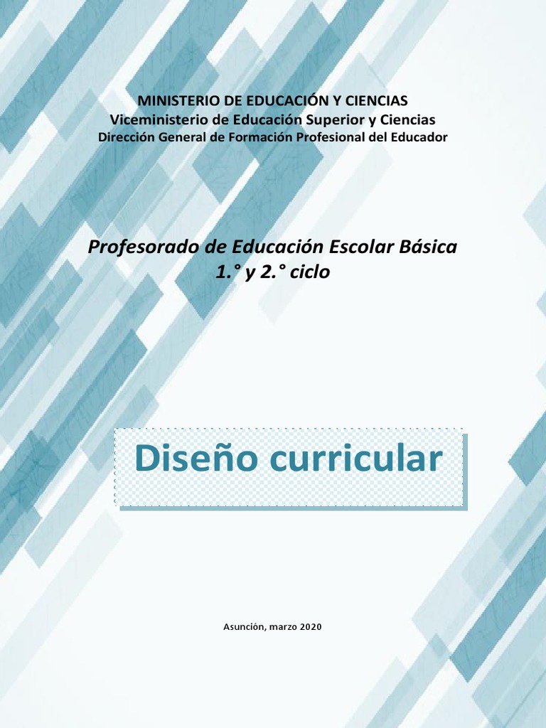Diseño Curricular Profesorado EEB | Descargar gratis PDF | Plan de estudios | Maestros