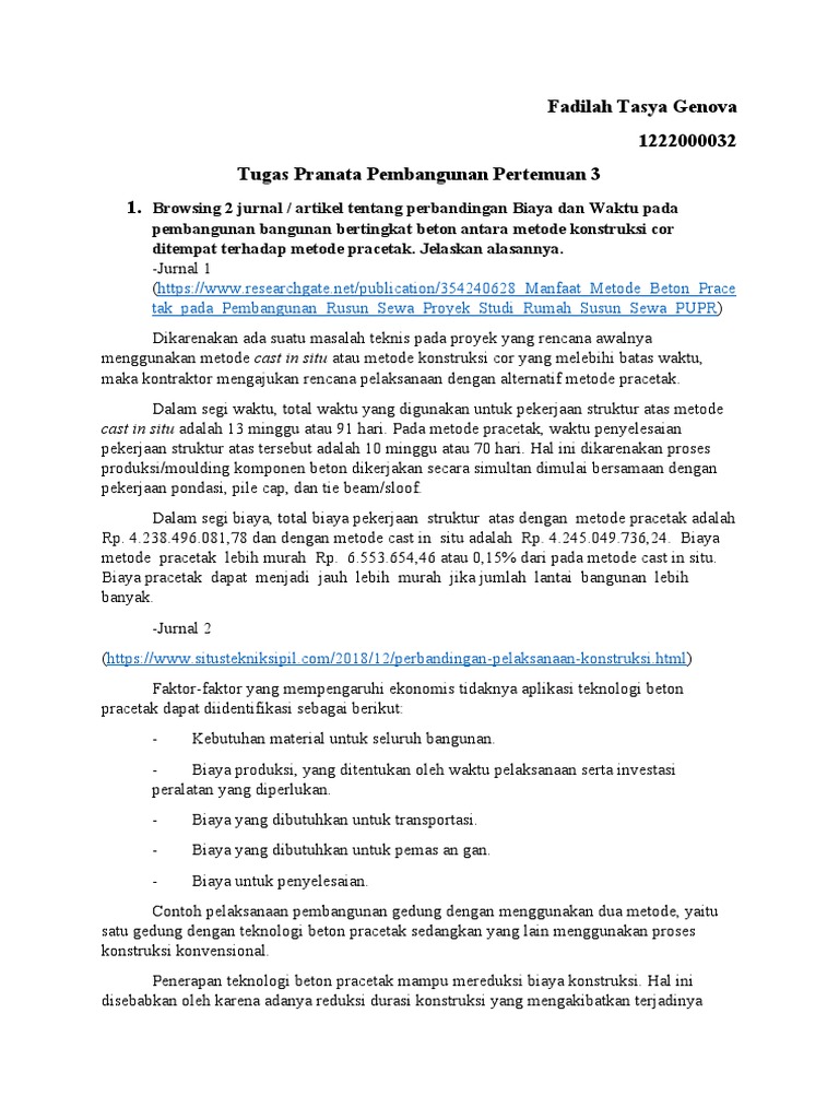 Fadilah Tasya Genova - 1222000032 - Pranata Pembangunan (Tugas 3) | PDF