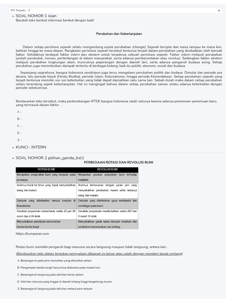 IPS Terpadu - 3 | PDF