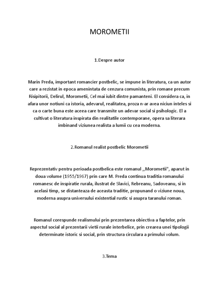 MOROMETII | PDF