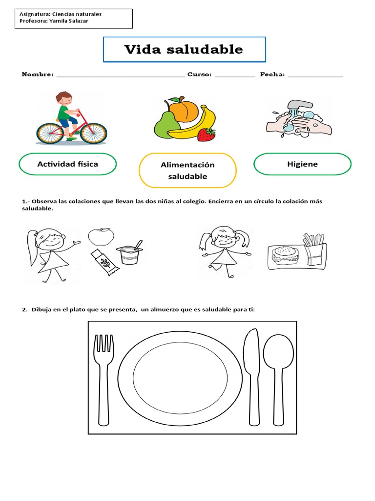 Guía Vida Saludable 1° Basico | PDF