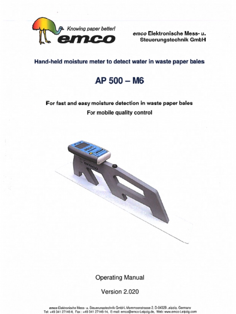 Emco Manual | PDF | Bluetooth | Calibration