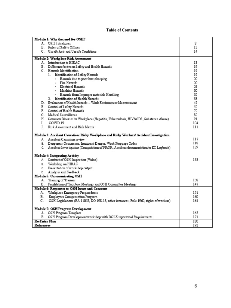 BOSH Course Outline | PDF | Risk | Occupational Safety And Health