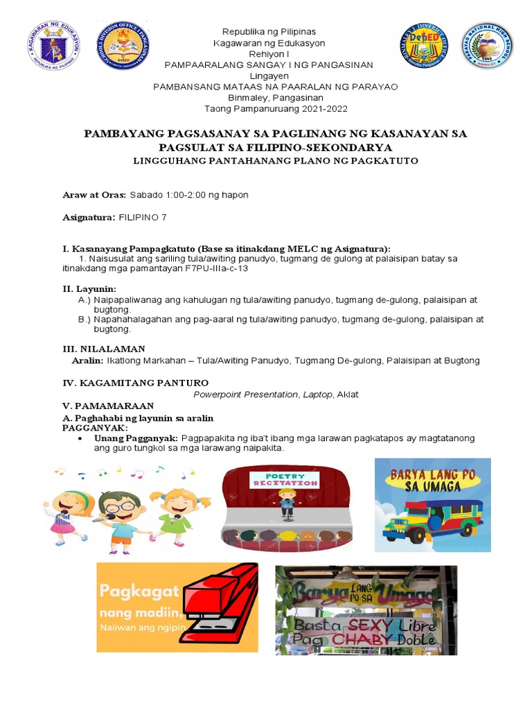 Lesson Plan Sa Kaalamang-Bayan | PDF