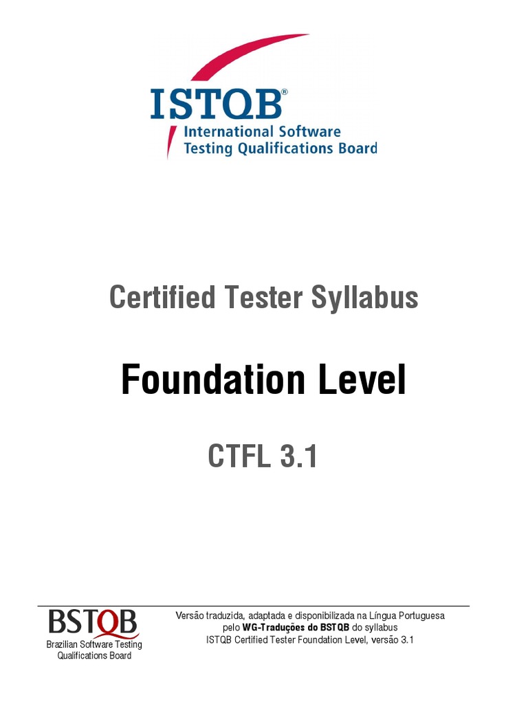 Syllabus CTFL 3.1br | PDF | Testes de software | Qualidade (negócios)