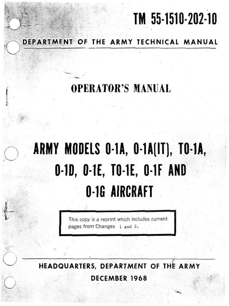 Cessna O-1 Bird Dog Poh | PDF