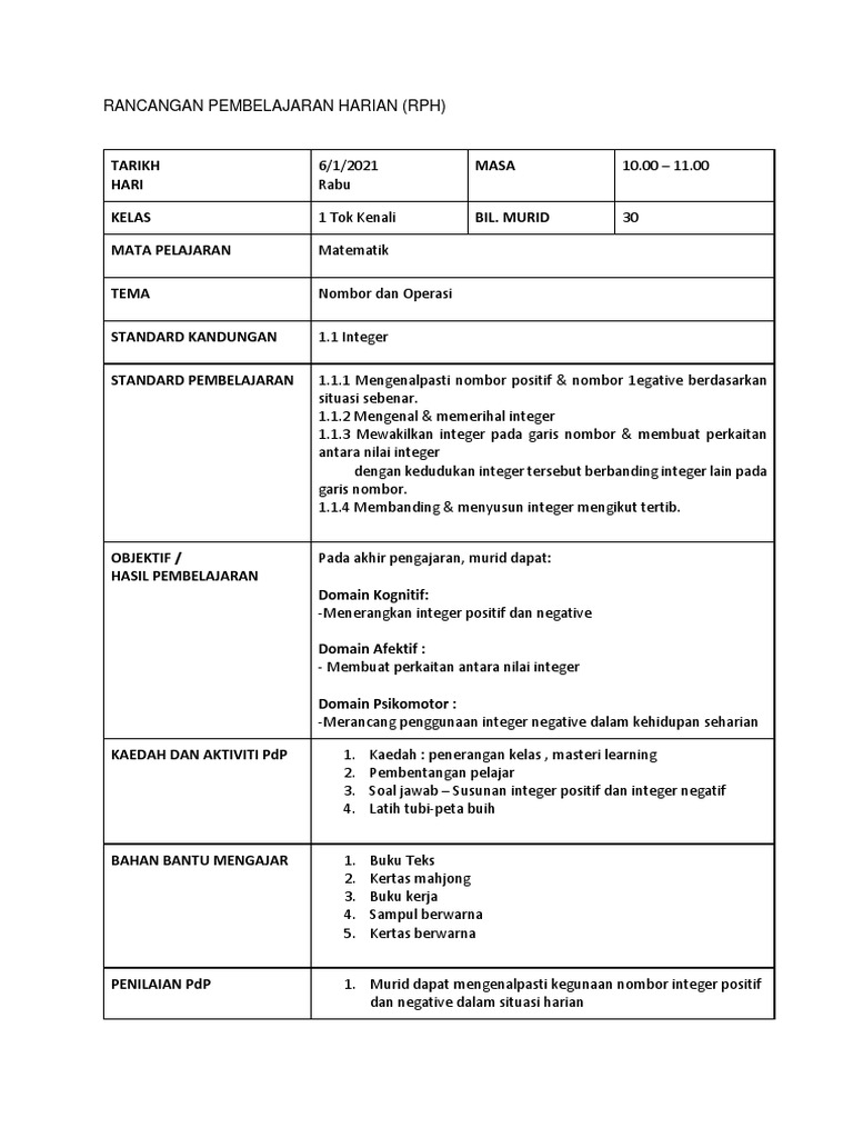 RPH Naqhiyah Farhan Binti Ahmad (Final) | PDF