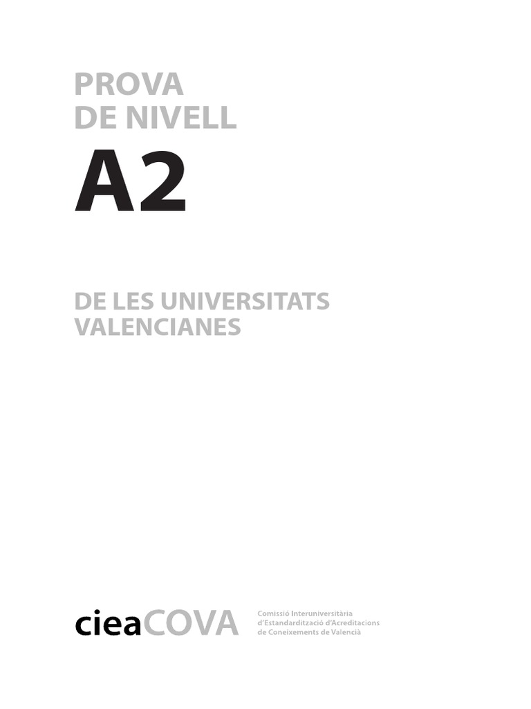 Model de Prova de Nivell A2 | PDF
