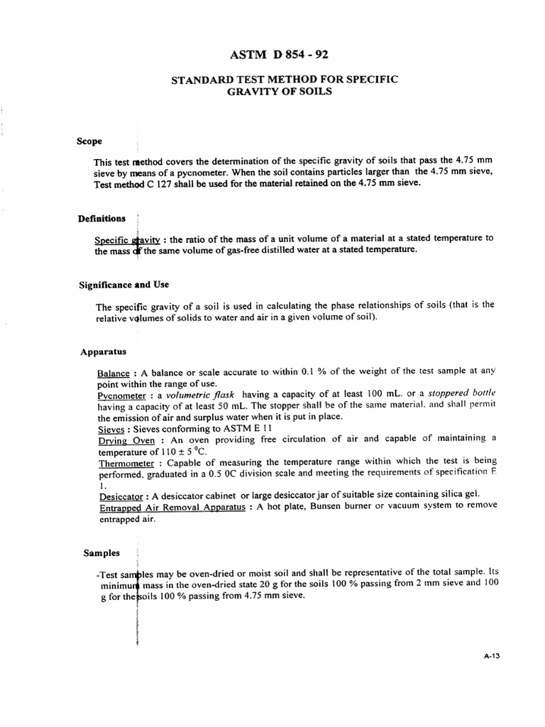 Astm D 854 | PDF