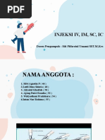 Teknik Injeksi: SC, IM, IC, IV | PDF