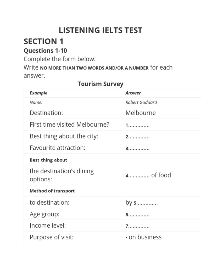 Listening Ielts Test 1 | PDF | International English Language Testing ...