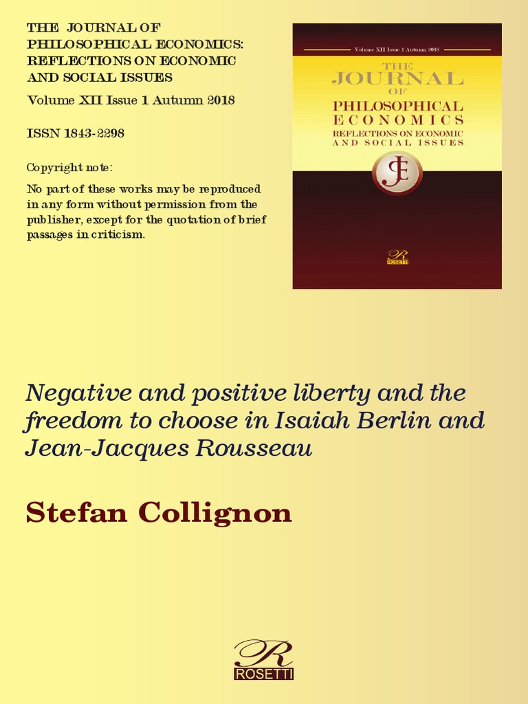 Negative and Positive Liberty | PDF