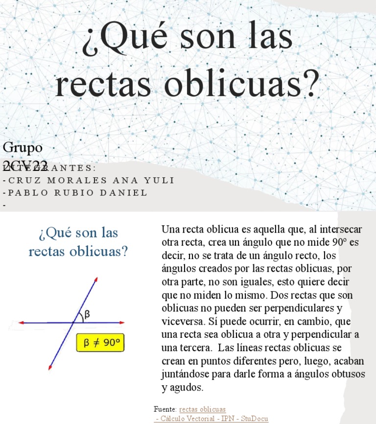 Rectas Oblicuas | PDF