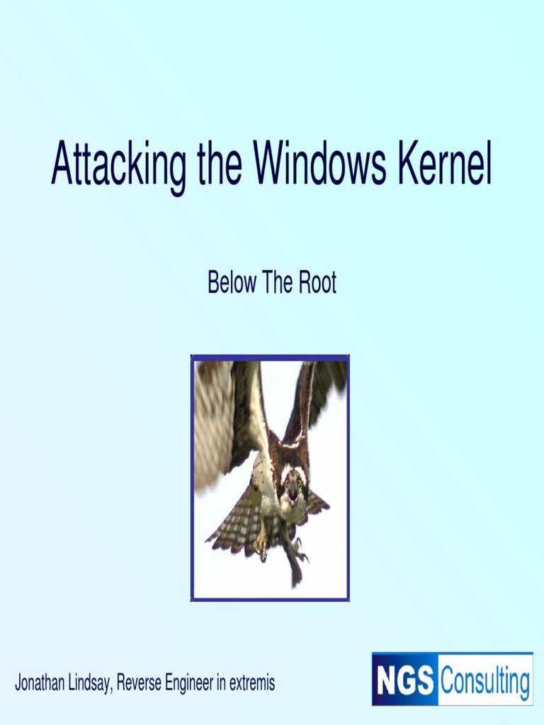 Attacking The Windows Kernel | PDF | Kernel (Operating System) | Device ...
