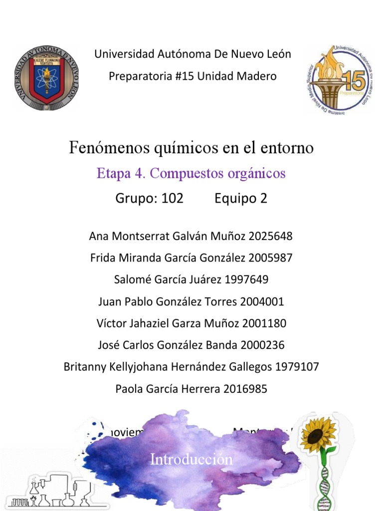 Equipo 2 - EV4 - FQE | PDF | Compuestos orgánicos | Hidrocarburos