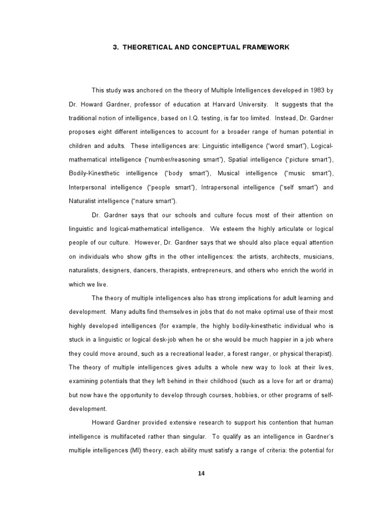 Theoretical and Conceptual Framework | PDF | Survey Methodology | Cognition