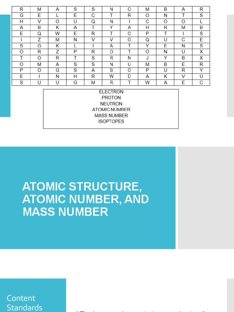 Atomic Structure Atomic Number and Mass | PDF