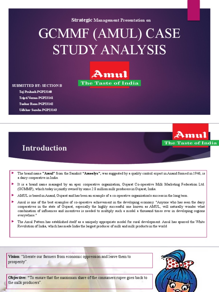 GCMMF (Amul) Case Study Analysis: Strategic | PDF | Dairy | Food And Drink