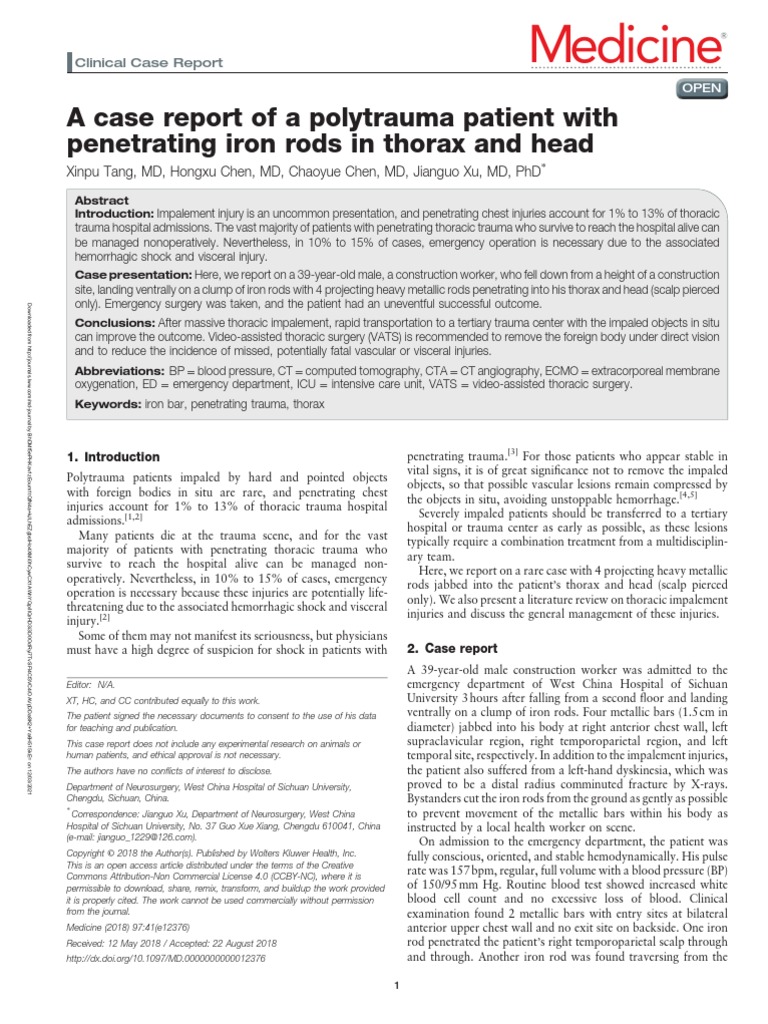 A Case Report of A Polytrauma Patient With.15 | PDF | Lung | Thorax