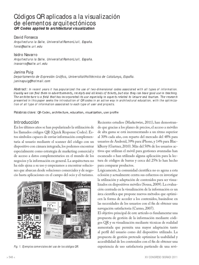 Códigos QR en Visualización Arquitectónica | PDF | Código QR | Usabilidad