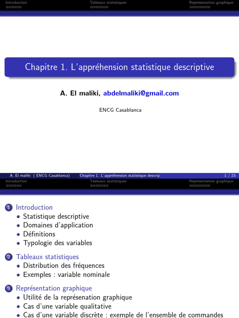 Statistique Descriptive Simplifiée | PDF | Statistique descriptive | Statistiques