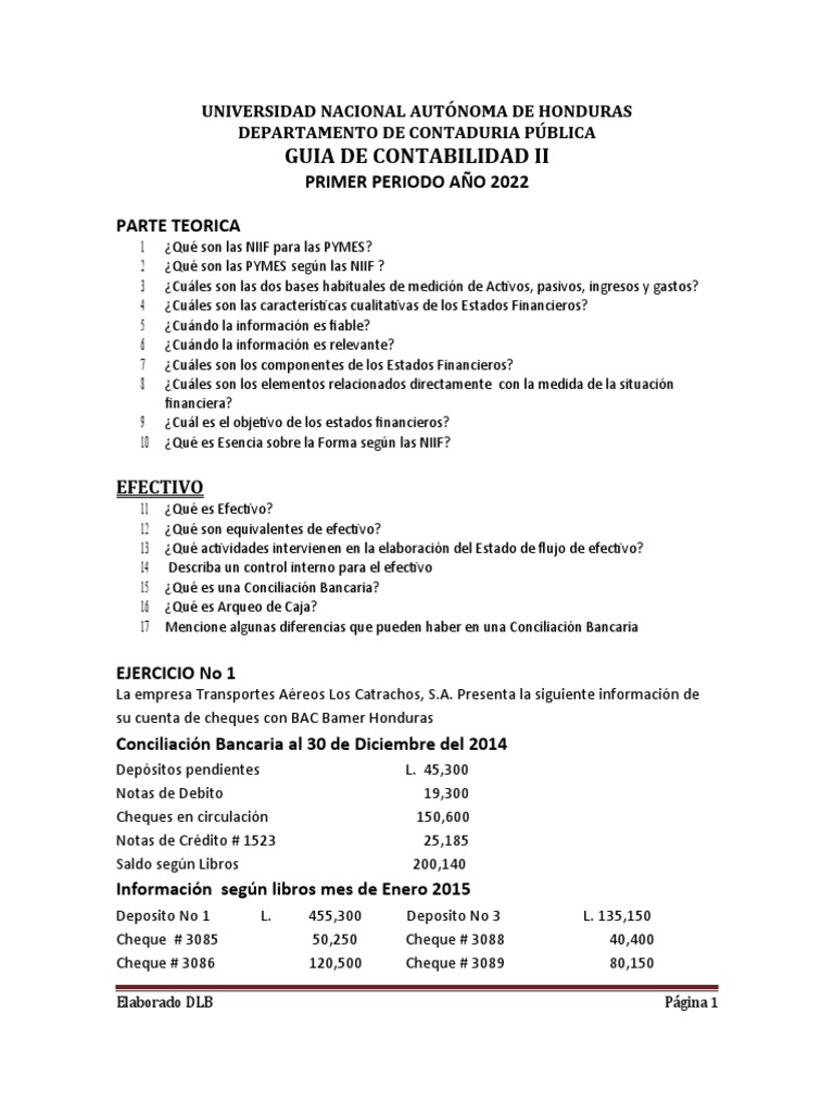 Guia Contabilidad II Primer Parcial 2022 | PDF | Bancos | Tarjeta de débito